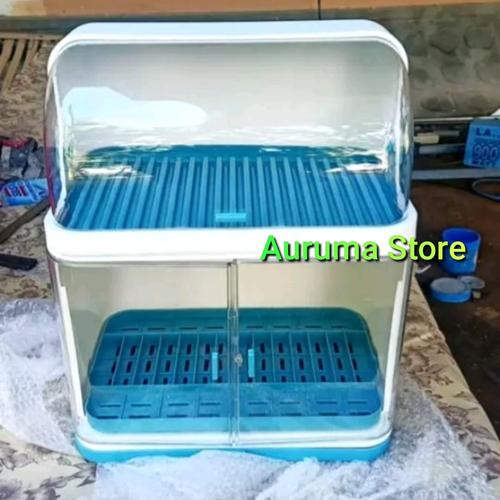 Jual Rak Piring Tertutup 2 Susun Plastik Premium Food Grade Kuat Cover ...