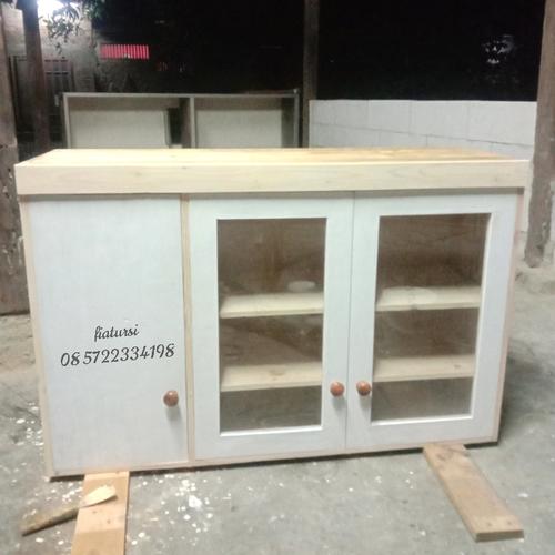 Jual kitchen set jati belanda minimalis - Kab. Bekasi - fia art rustic | Tokopedia