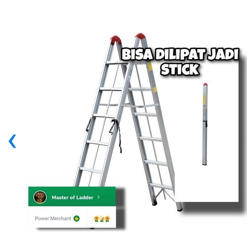 Jual Krisbow Tangga Lipat Alumunium Slim Portable 1.8M/Tangga Folding ...