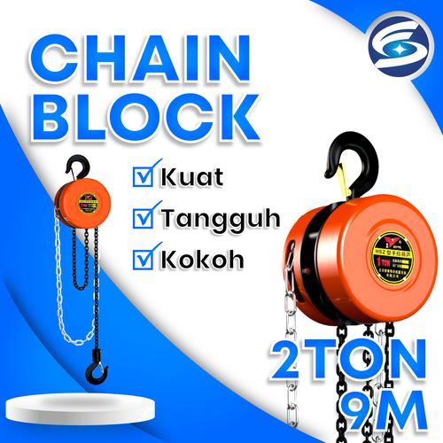 Promo Chain Block 2 Ton 9 Meter Takel Katrol Kerekan 2 Ton 9 Meter SHEN ...