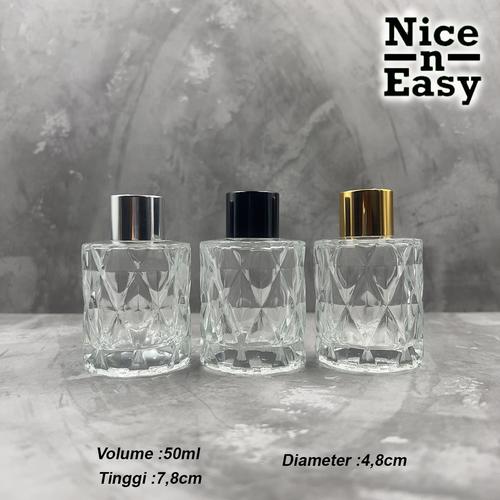 Jual Botol Reed Diffuser Crystal CUT 50ml Kaca Kristal TEBAL - Aromatherapy - Hitam - Jakarta ...