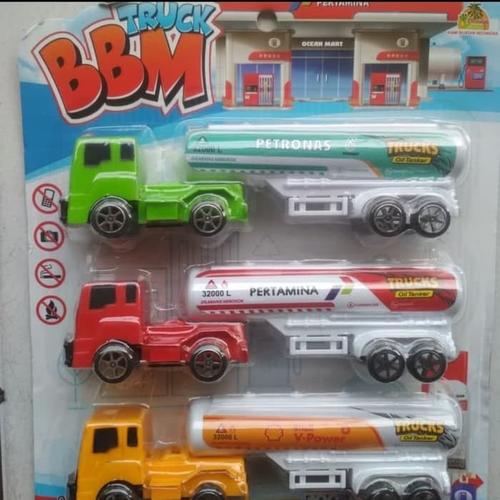 Jual mainan truk bbm pertamina pom bensin mobil truck petronas shell ...