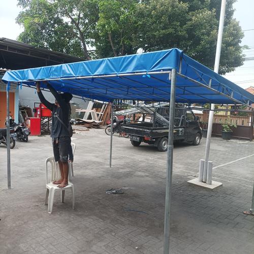 Jual Tenda Jualan Kedai Angkringan Cafe Model Terop 3x4 Free Rumbai ...