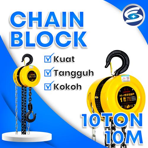Promo Chain Block 10 Ton 10 Meter Takel Katrol Kerekan 10Ton 10 Meter ...