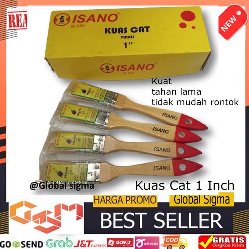 Jual Isano Kuas Cat Tembok Halus Ukuran Kecil 1 inch Gagang Kayu - 4 ...