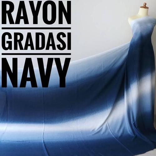 Jual Kain Meteran Rayon Gradasi Navy (0.5M) - Kota Surabaya - -Victor ...