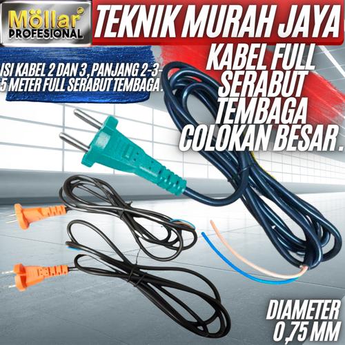 Jual Kabel Power isi 2 & 3 panjang 2-3-5Meter Bor Pasah Gerinda Trimmer ...