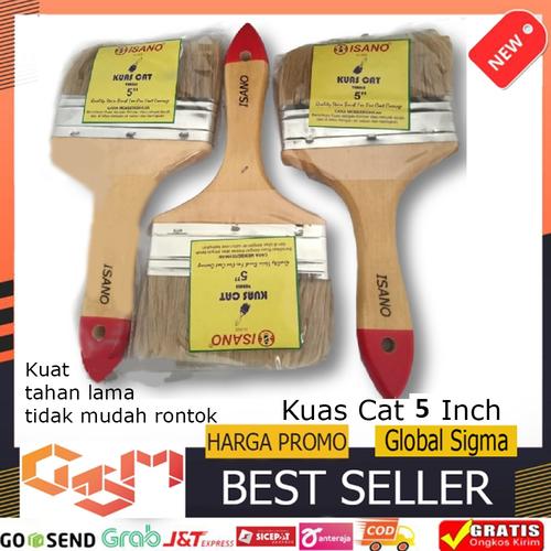 Jual ISANO Kuas Cat Besi Kayu Ukuran 5" 5 Inch Tembok Ukuran Besar - 4 ...