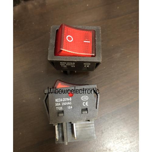 Jual Saklar 4pin on off + lampu merah 30A power switch 4pin besar ...