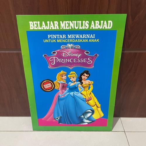 Jual Buku Mewarnai Sambil Belajar Menulis ABJAD - Disney Princess ...