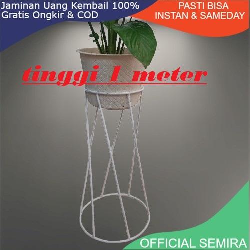 Jual 1 METER/STANDING POT BESI/DUDUKAN POT MODEL MIRING/RAK BUNGA BESI ...