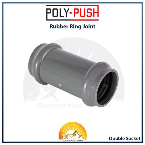 Jual Polypush Double Socket 63 mm 2" Coupler PVC SNI Pipa Rubber Ring ...