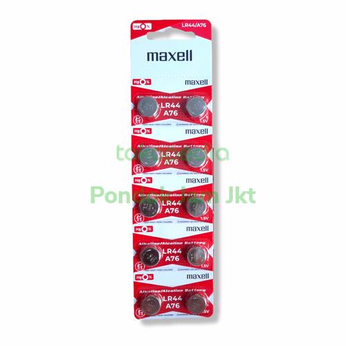 Jual [ORIGINAL] Baterai Maxell LR44 / AG13 / L1154 / 357 / A76 Isi 10 Butir - Jakarta Barat ...