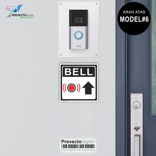 Jual Stiker Tekan Bell Arah Atas Model#6 Tekan Bell Sticker Sign ...