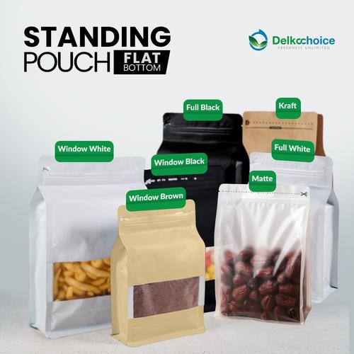 Jual Standing Pouch Flat Bottom Varian | Kemasan Makanan / Kemasan Kopi ...