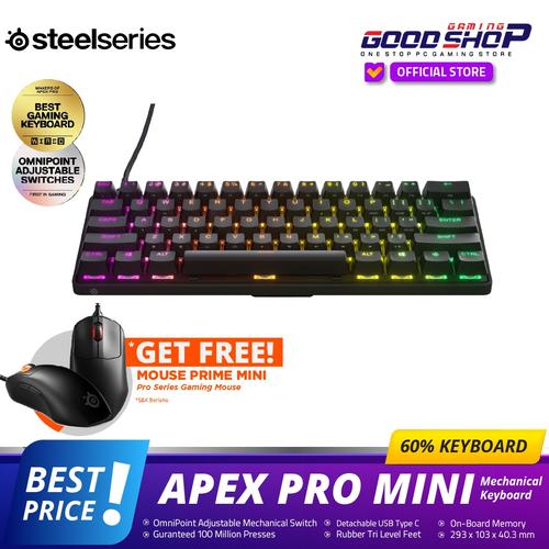 Jual Steelseries Apex Pro Mini 60% - OmniPoint 2.0 Switch Gaming ...