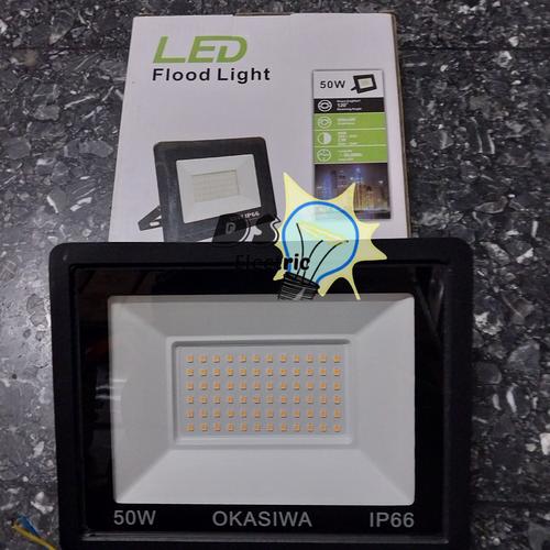 Jual Kap Sorot LED Floodlight 50W 50 Watt Kuning Warm White OKASIWA ...