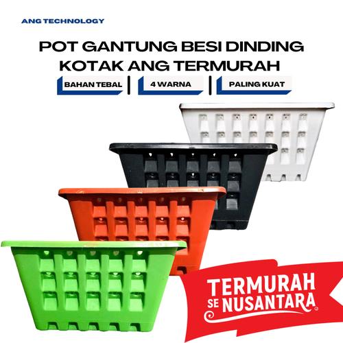 Jual Pot GANTUNG DINDING 20 CM ANG Pot Bunga Tanaman Putih Hitam mirip ...
