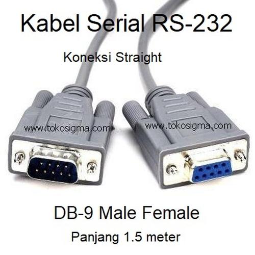 Jual Kabel Serial DB9 (RS232) Male to Female pin 9 panjang 1.2m ...