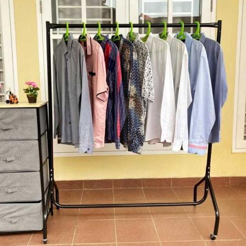 Jual Rak Baju Besi Troli Dorong 4 Roda Display Gantung Pakaian Stand ...