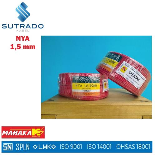 Jual Kabel NYA 1,5 mm Standar PLN SNI LMK Sutrado Kabel Roll 50m ...