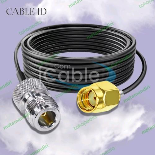 Jual Kabel pigtail RG58 N type female to rpsma male - 5m - Jakarta ...