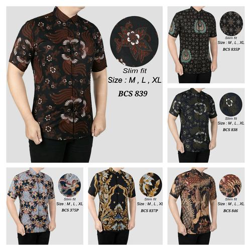 Jual Batik,Kemeja slimfit pria,baju batik cowo lengan pendek ob 516 - #6, M - Jakarta Barat ...