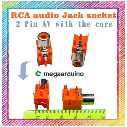 Jual RCA Audio Jack Socket 2 Pin AV with the core socket AV - Kota ...