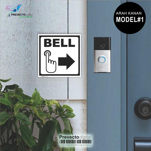 Jual Sticker Sign Tekan Bell Arah Kanan Model#1 Tekan Bell Sticker Sign ...