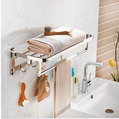 Jual Rak Handuk Lipat + Hook Stainless F8831 Tempat Gantungan Handuk ...