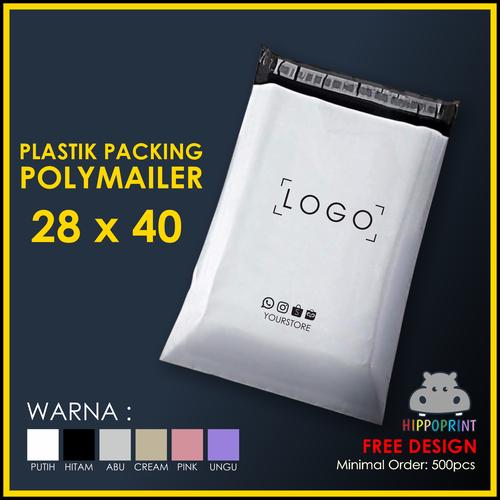 Jual Plastik Polymailer 28x40cm + Custom Sablon Logo (Free Design ...