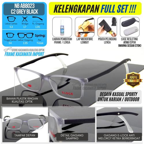 Jual Frame Kacamata Pria Plastik Gagang E-Lock Anti Melorot Kualitas ...