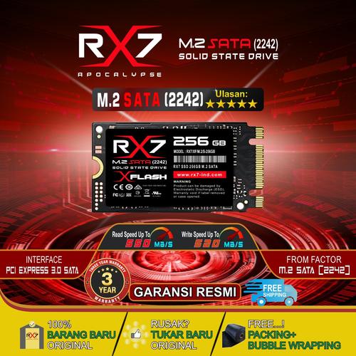 Jual SSD RX7 M2 SATA 256GB 2242 M.2 SATA / M2SATA GARANSI RESMI 3 TAHUN ...