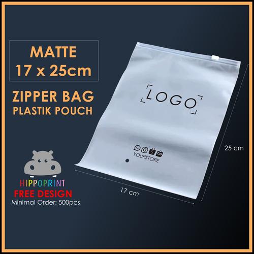 Jual Zipper Bag 17x25cm + Custom Sablon Logo (Free Design) - Sablon ...