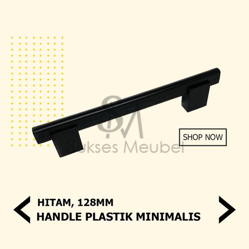 Jual HITAM - HANDLE PLASTIK MINIMALIS 128MM / TARIKAN LACI LEMARI ...