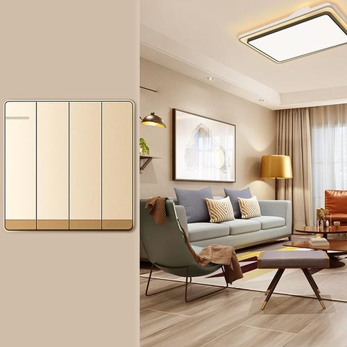 Jual Saklar Cetekan Lampu Gold Dinding 86 Gang 1 2 3 4 Way Switch Panel ...