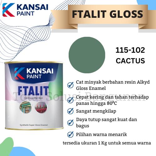 Jual Cat Besi dan Kayu FTALIT Gloss ukuran 1KG Cactus - 102 - Kota ...