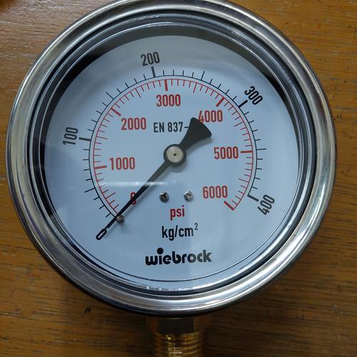 Jual pressure gauge wiebrock manometer 4 inchi 400 kg bar 6000 psi ...