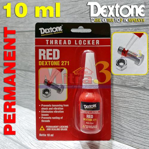 Jual DEXTONE 271 RED Thread Locker 10ml PERMANEN Lem Drat Mur Baut ...