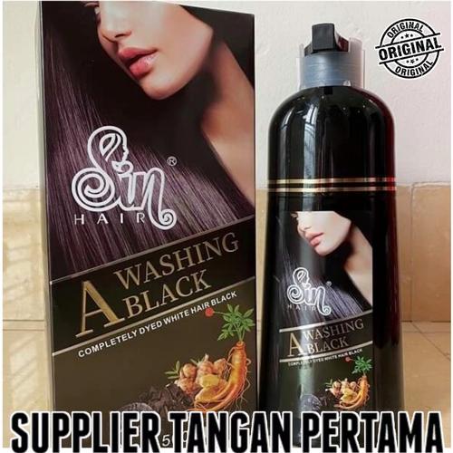 Jual Shampo Sin Hair Pewarna Rambut Herbal Penghitam Uban Cepat - Kab ...