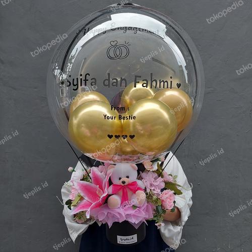 Jual Bouquet Balon/Bucket Balon/Bloom Box LARGE Full Bunga Boneka Depan ...