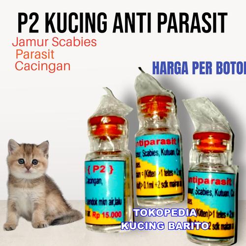 Jual Obat Kucing Vitamin P2 Obat Scabies Jamuran Abses Kutu Parasit ...