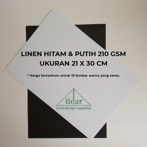 Jual Kertas Linen Hitam Putih 210 gsm Ukuran 21 x 30 cm- Karton Tebal ...