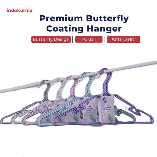 Jual Indokurnia 6 pcs Gantungan Baju Coating Kupu Kupu Premium - Light ...