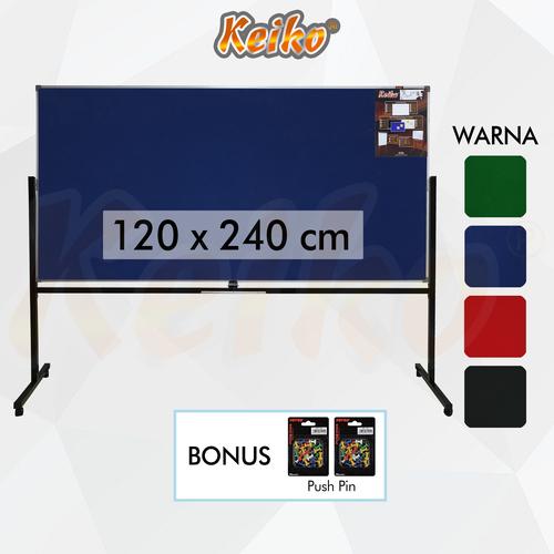 Jual Softboard Cork Board / Papan Mading Standing Bludru Keiko 120 x ...