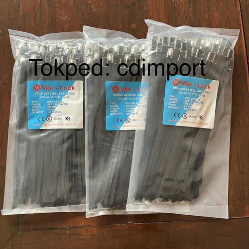 Jual Kabel Cable Ties Stainless PVC Coated Vee-Lock 4.6 x 200 mm ...