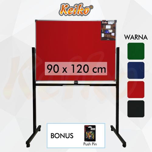 Jual Softboard Cork Board / Papan Mading Standing Bludru Keiko 90 x 120 ...