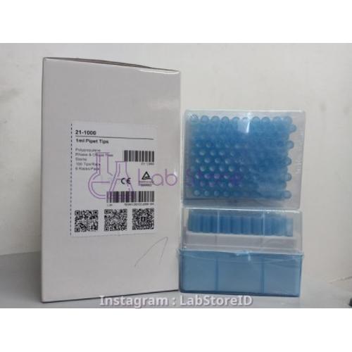 Jual Blue Pipette Tips Rack Pipet Tip Rak 1000µl Sterile @ 96pcs ...