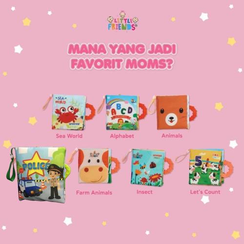 Jual Little Friends Story Soft Book Teether Edukasi Buku Gigitan Mainan ...