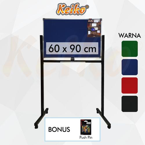 Promo Softboard Cork Board / Papan Mading Standing Bludru Keiko 60 x 90 ...